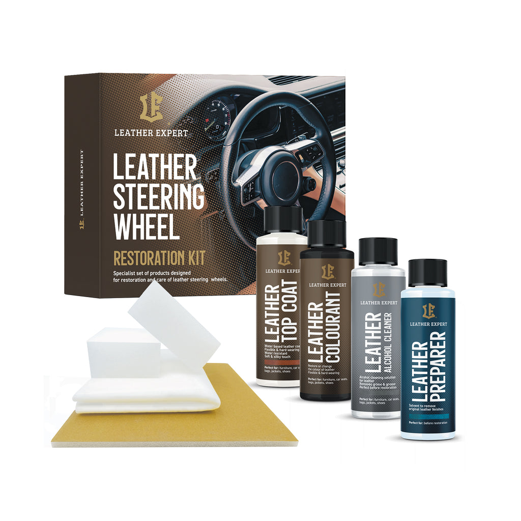 Leather Expert - Leather Steering Wheel Restoration Kit Läder ratt rep ...